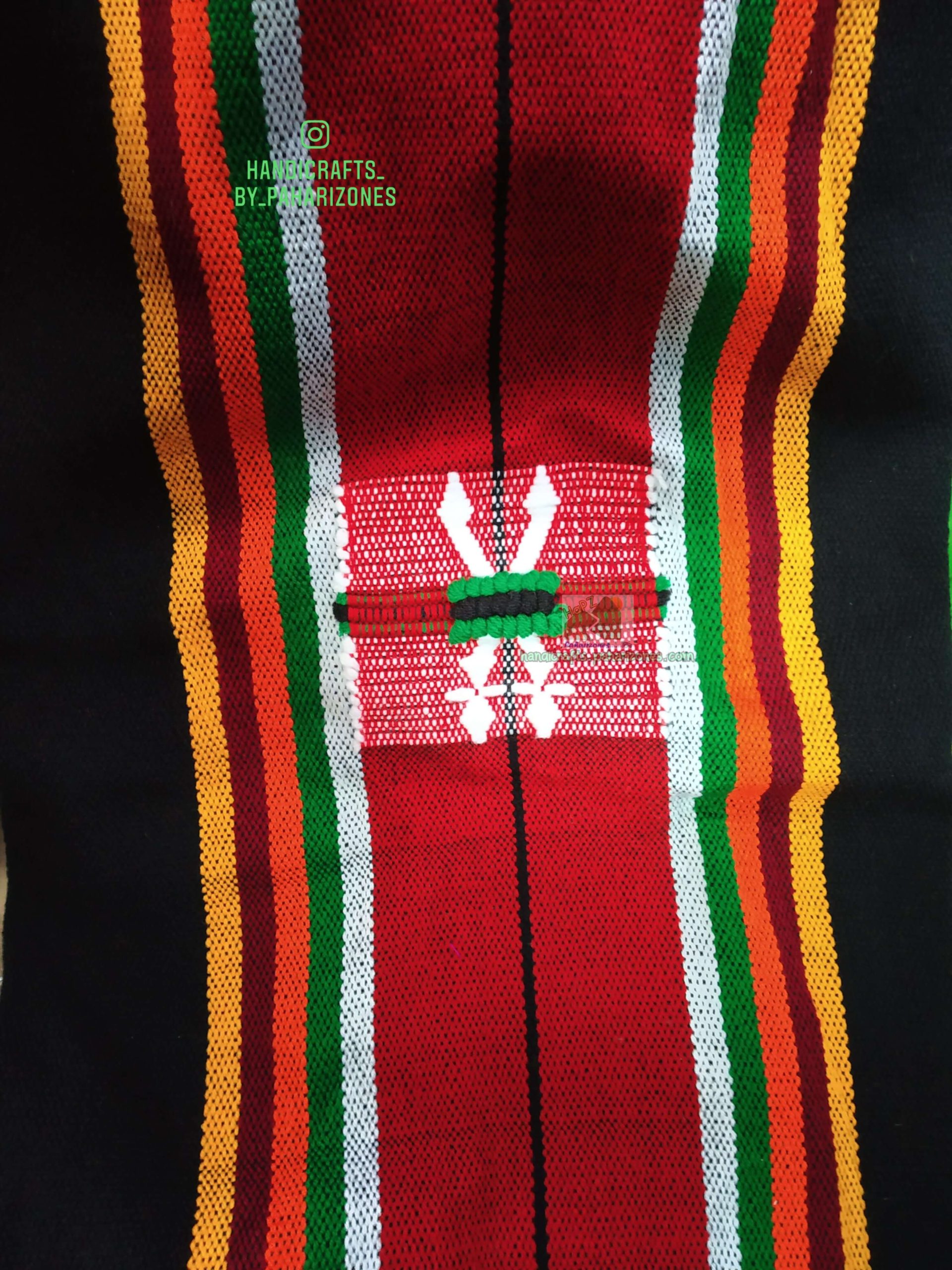 Naga Shawl - (Light) Black-Red Stripes - Paharizones