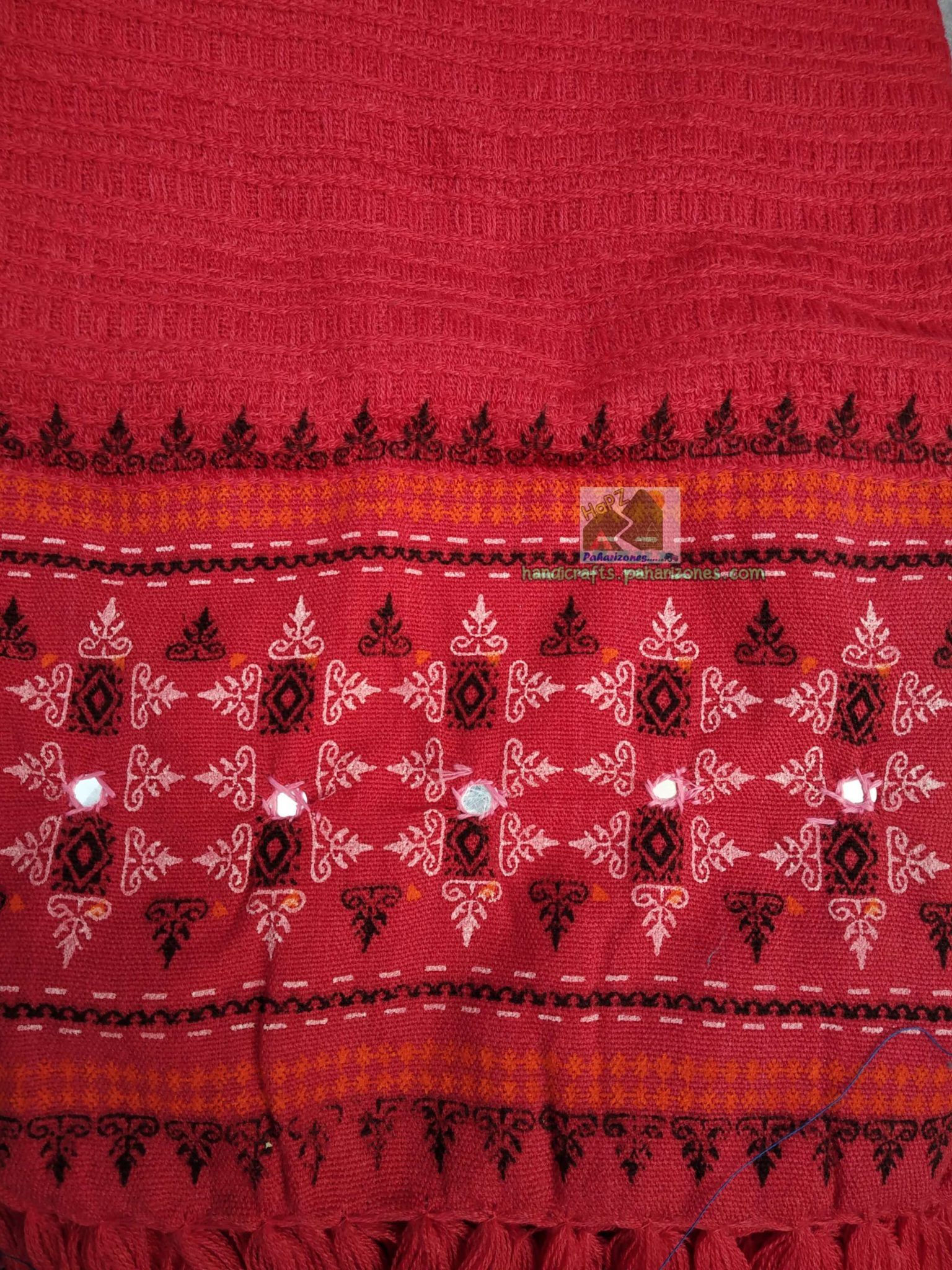 Manipuri Shawl - Ladies - Crimson - Paharizones