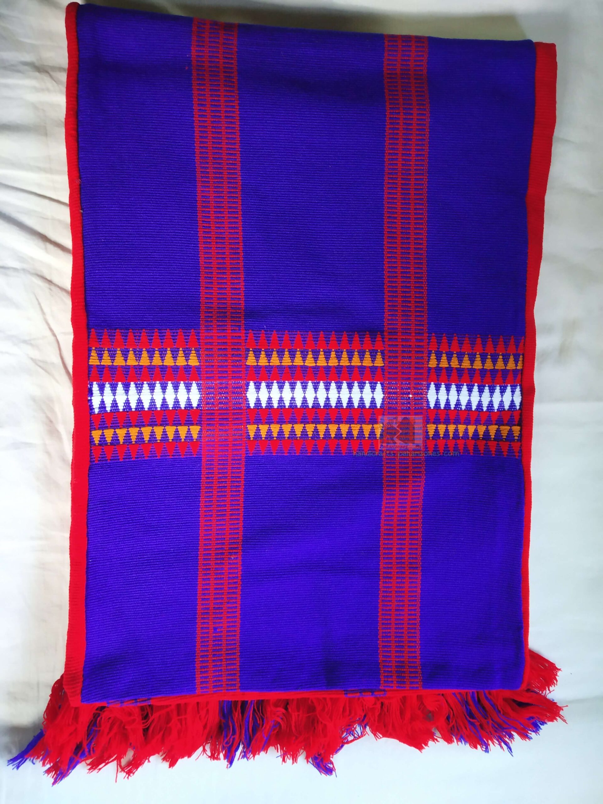 Naga Shawl - Red & Blue Berries (Extra Large) - Paharizones
