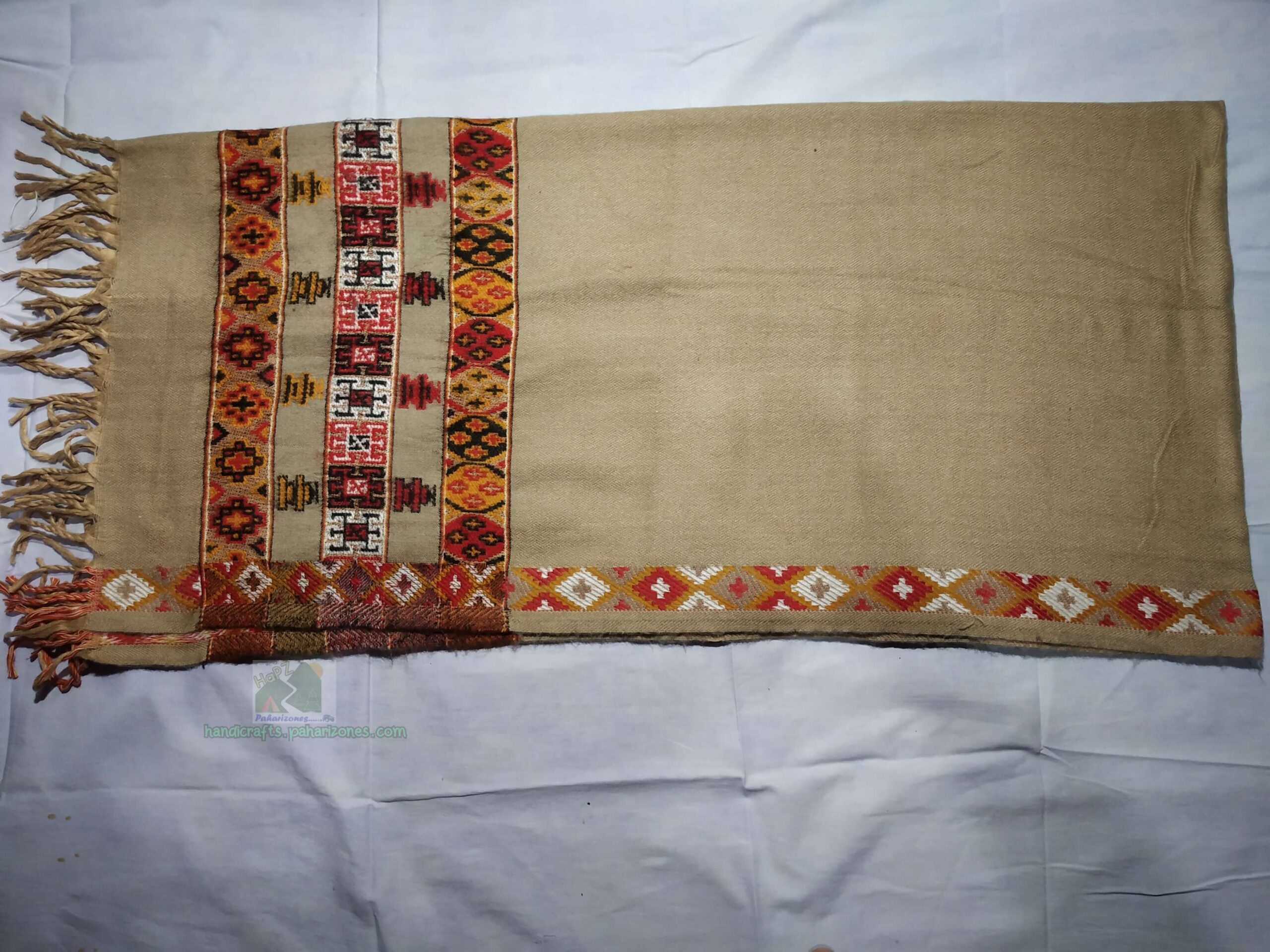 Mizo Shawl - Light Brown - Paharizones