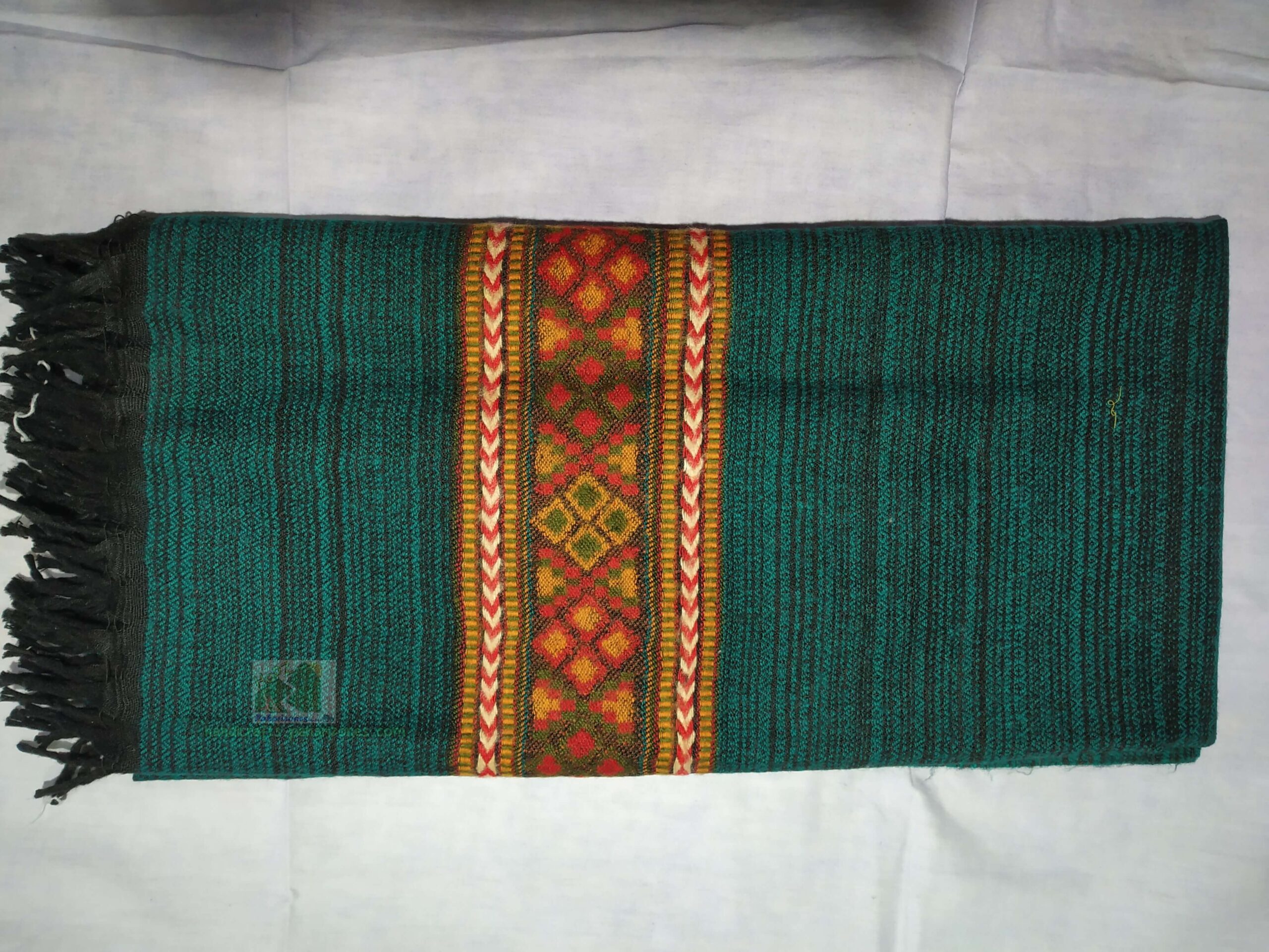Mizo Shawl - Dark Cyan - Paharizones