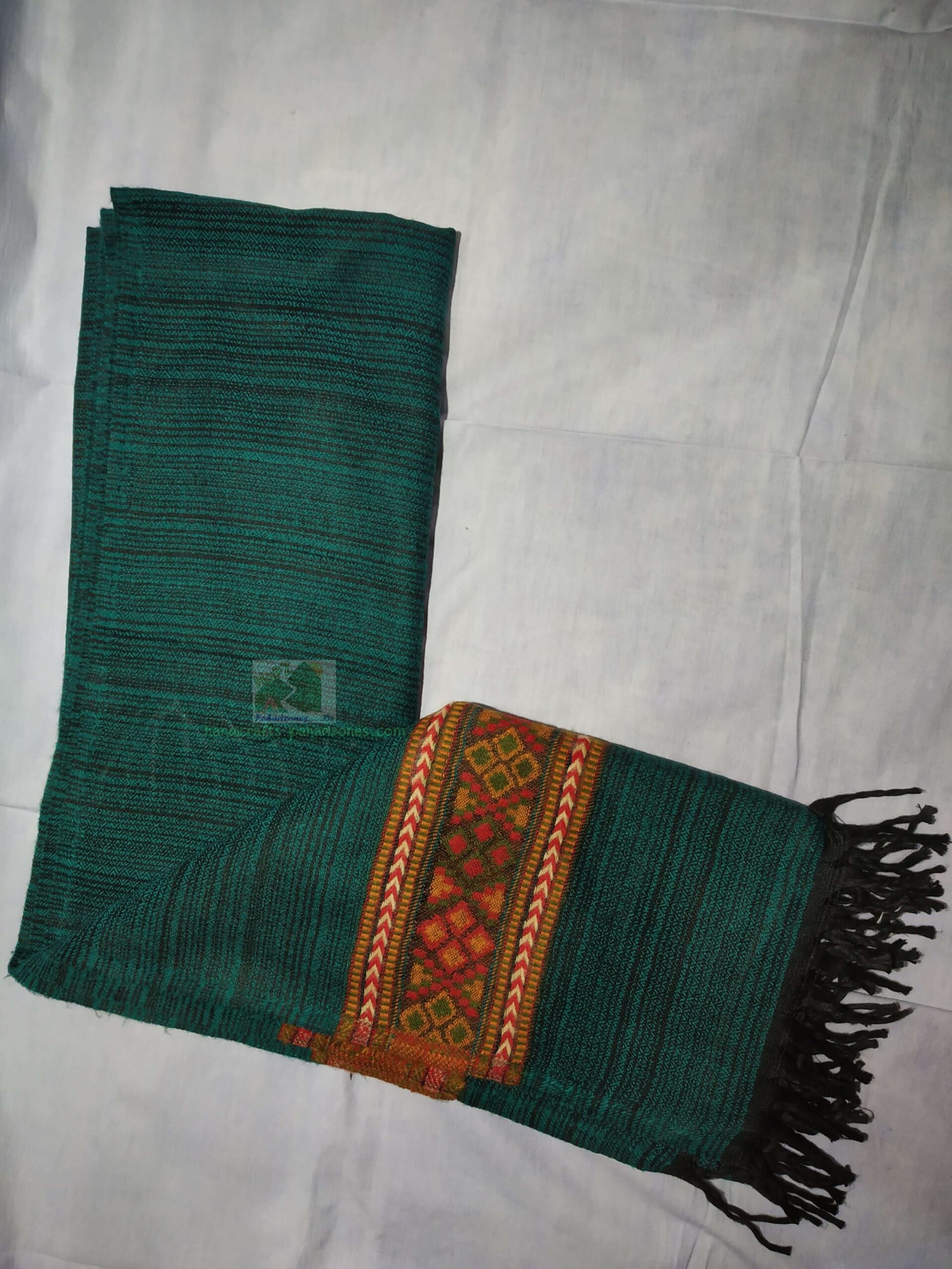 Mizo Shawl - Dark Cyan - Paharizones