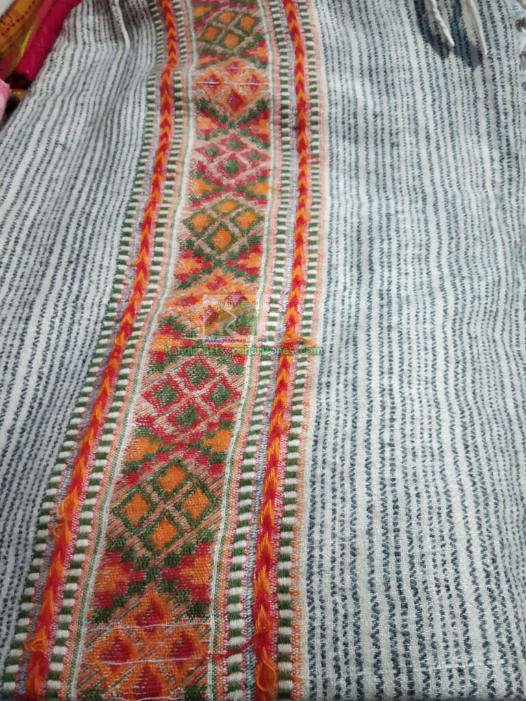 Mizo Shawl - Grey Borders - Paharizones