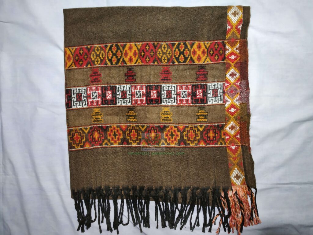 Mizo Shawl - Dark Brown - Paharizones