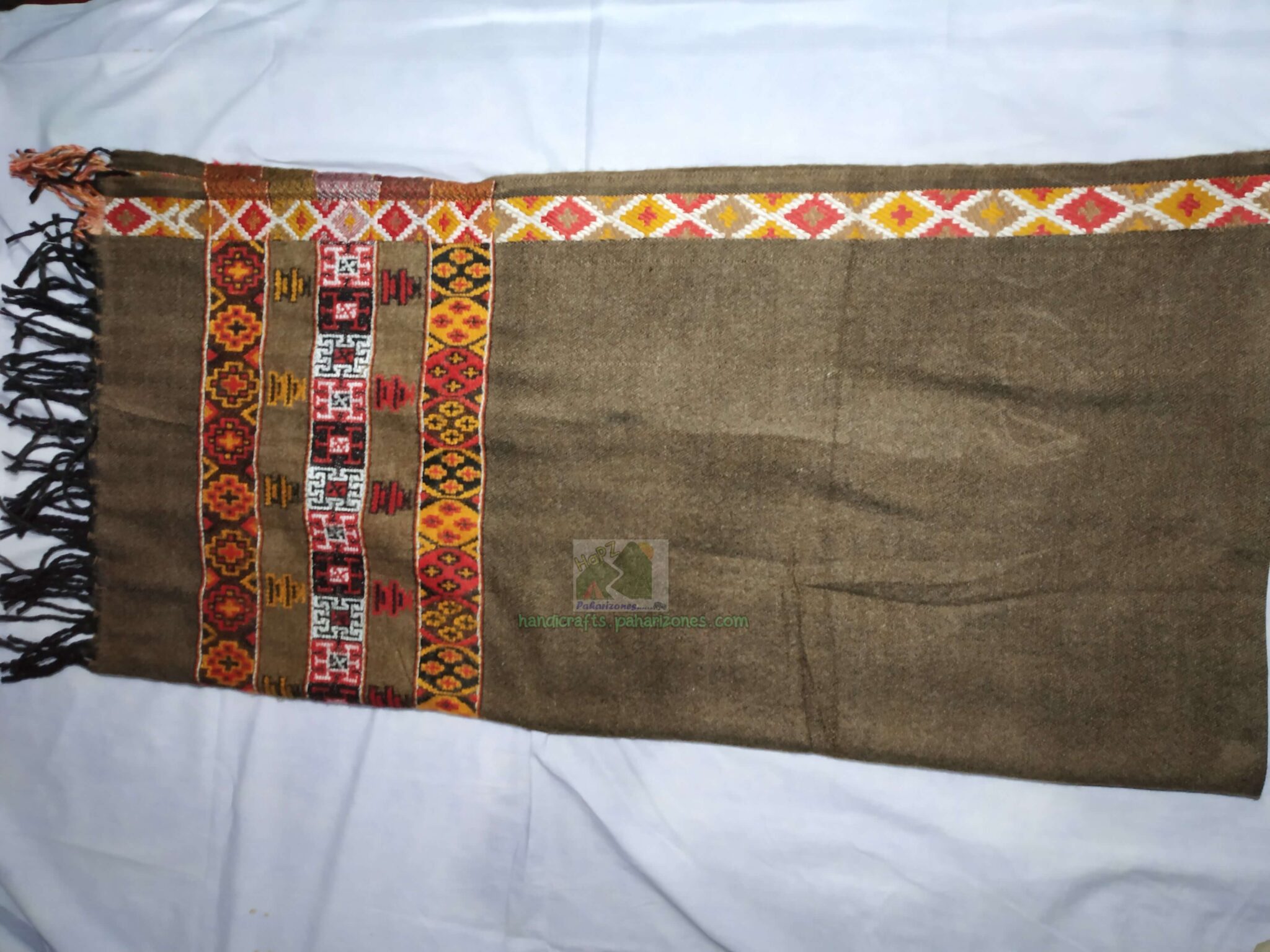 Mizo Shawl - Dark Brown - Paharizones