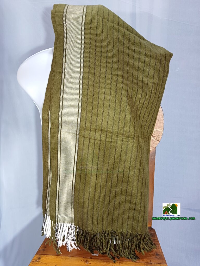 Sikkimese Shawl - Bottle Green - Paharizones