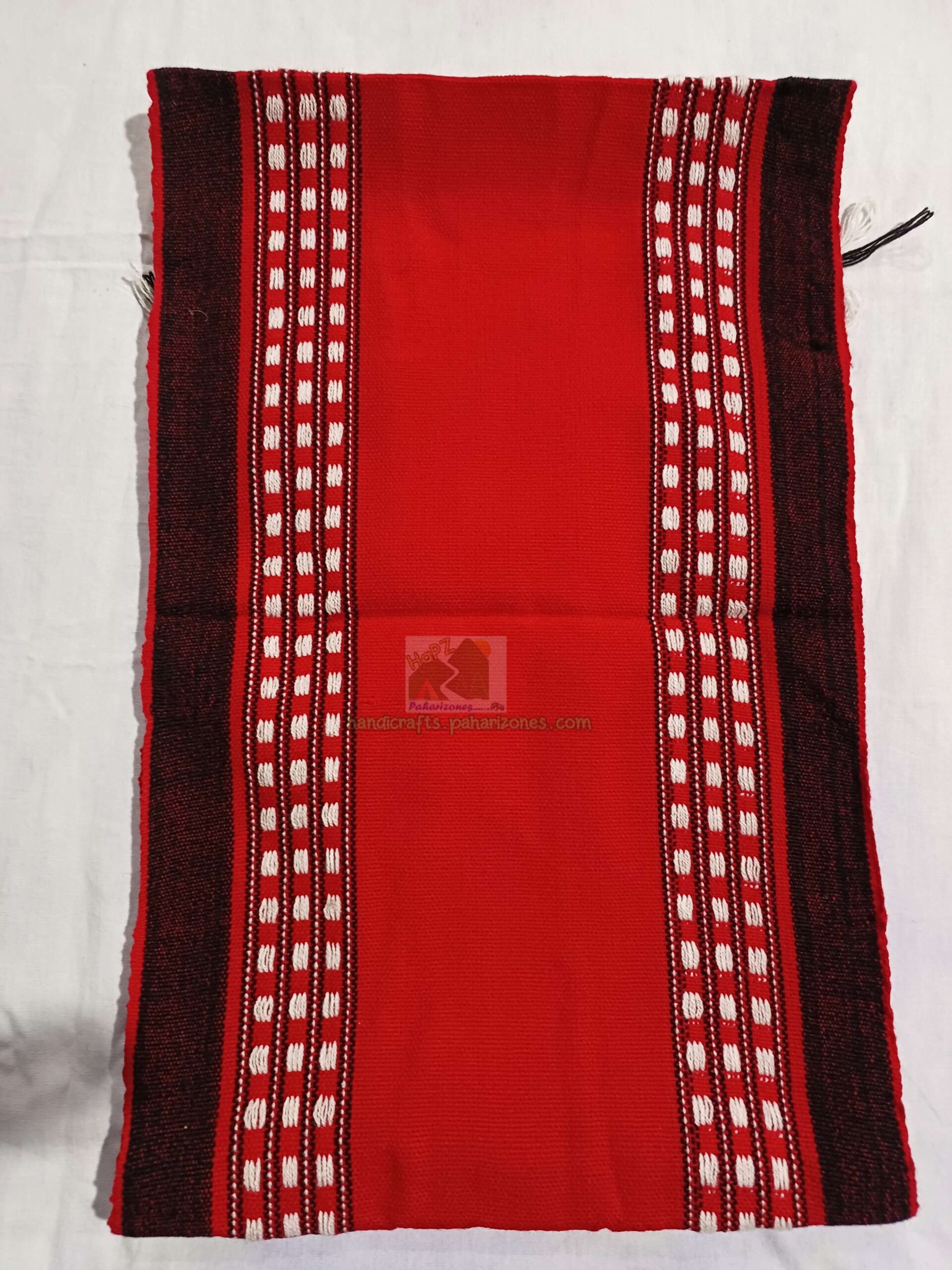 Traditional Muffer/Scarf_RedWhiteStripe - Paharizones
