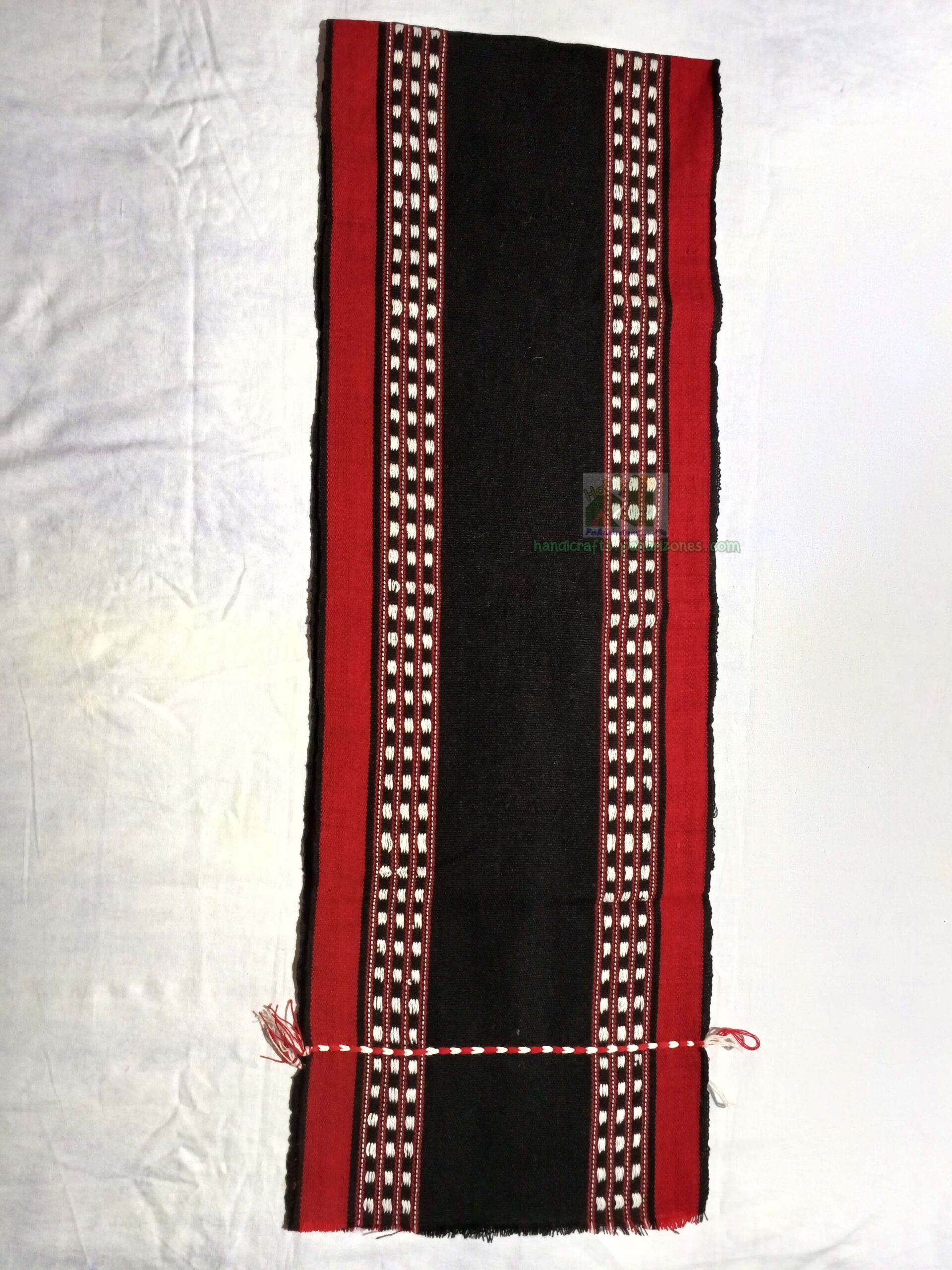 Traditional Muffer/Scarf_BlackRedStripe - Paharizones